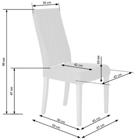 Jídelní židle Diego, hnědá / dub sonoma