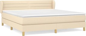 Box spring postel s matrací krémová 160x200 cm textil 3126898