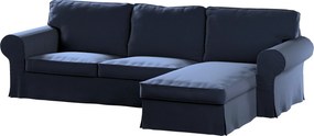 Potah na pohovku IKEA Ektorp 2-místná s lenoškou barva tmavě modrá látka sametová