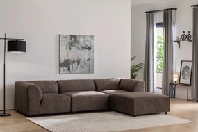 Hanah Home Rohová pohovka ALPHA hnědá pravá