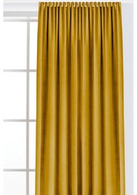 Sametový dimout závěs v hořčicové barvě 140x300 cm Velto – Filumi