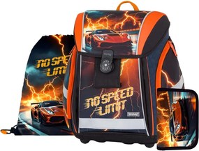 Oxybag PREMIUM LIGHT - školní set Auto 2, 3 ks: aktovka, penál, sáček