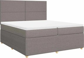 Box spring postel s matrací taupe 200x200 cm textil 3294460