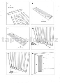Předělovací panely, dub saragossa 3D lamely, rozměr 2750 x 580 x 65 mm, IMPOL TRADE