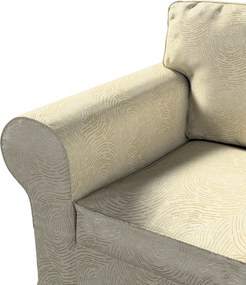 Potah na křeslo IKEA Ektorp barva béžová látka lesklé, pletený vzor, vzorované