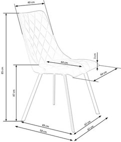Halmar Jídelní židle K450 - hořčičná