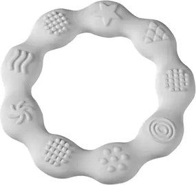 RAPPA Kousátko kolečko bílé / Silikon / prořezávání zoubků