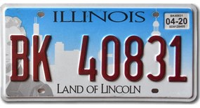 Americká SPZ Illinois Chicago Skyline
