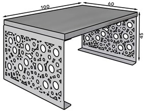ADRK Konferenční stolek RINA B-B 100, černá