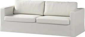 Potah na pohovku IKEA Karlstad 3-místná, nerozkládací, dlouhý barva šedá látka lesklé, pletený vzor, sametová