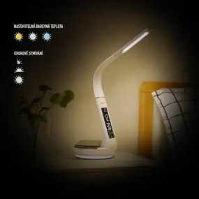 RETLUX RTL 203 Stmívatelná LED lampa Qi 6W bílá