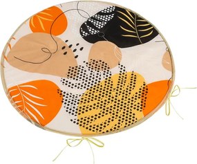 Bellatex Sedák Adéla kulatý hladký průměr 40 cm Oblázky Oranžová