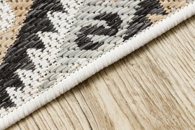 Dywany Łuszczów Kusový koberec Cooper Sisal Aztec 22224 ecru/black – na ven i na doma Rozměry koberců: 140x190