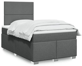 Box spring postel s matrací tmavě šedá 120x190 cm textil 3290421