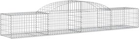 Klenuté gabionové koše 2 ks 300x50x40/60 cm pozinkované železo 3146647