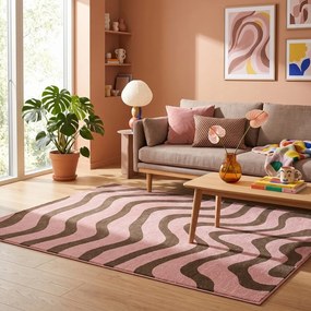 Růžový/hnědý koberec 160x230 cm Aurora – ESTE