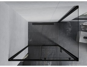Mexen Apia rozsouvací sprchový kout 125 x 70 cm, Průhledné, Černá - 840-125-070-70-00