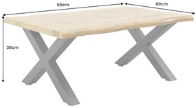 Designový konferenční stolek Onofrio 90 cm vzor divoký dub