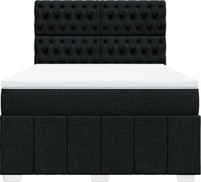 Box spring postel s matrací černá 140 x 190 cm textil 3291672