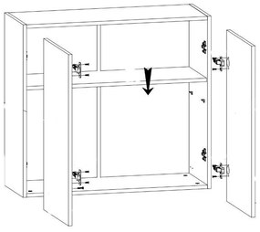 ASPEN gr | horní skříňka G80 | šedá lesk