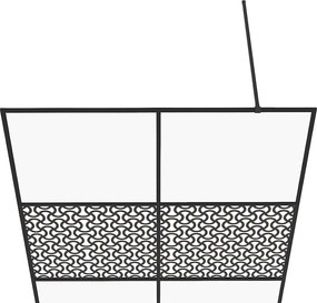 Zástěna do průchozí sprchy čiré ESG sklo 140 x 195 cm černá 151032