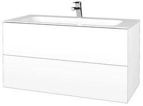 Dřevojas Koupelnová skříň VARIANTE SZZ2 100 Varianta: N01 Bílá lesk / L01 Bílá vysoký lesk