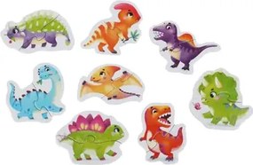 Puzzlika 15252 Dinosauři - puzzle 8 zvířátek / 16 dílků / od 2 let
