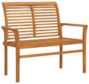 vidaXL Marketos Zahradní lavice s královsky modrou poduškou 112 cm masivní teak