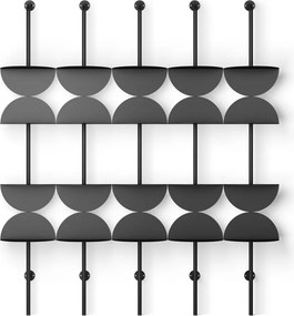 Černý kovový modulární policový systém 27x203,5 cm Solis – Umbra