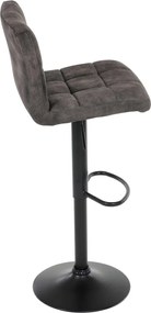Autronic Židle barová, hnědá sametová látka, černá podnož AUB-827 BR4