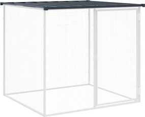 Klec pro kuřata se střechou antracitová 803 x 98 x 90 cm ocel 3189052