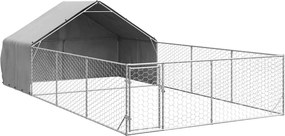 Venkovní psí kotec s výběhem 7x3x1,9 m pozinkovaná ocel 3329244