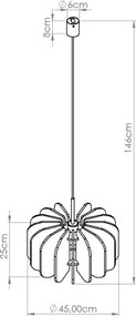 Sollux Lighting Závěsná lampa MULA 45 béžová