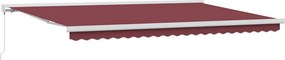 Ručně zatahovací markýza burgundská 500 x 300 cm 3215317