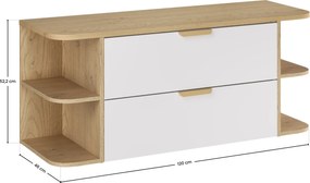 Comad Koupelnová skříňka pod deskové umyvadlo set Aster White 120 bílá/dub cremona