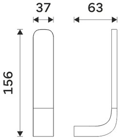 Rezervní držák na toaletní papír Nikau 30055R-26