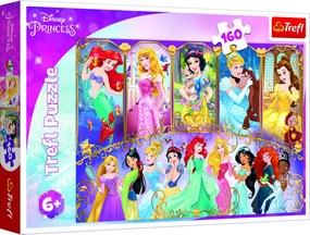 Trefl Puzzle Portréty princezen Disney 41x27,5cm 160 dílků v krabici 29x19x4cm