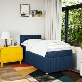 Box spring postel s matrací modrá 80x200 cm textil 3287303