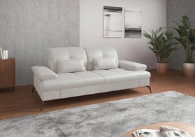 XXXLutz TŘÍMÍSTNÁ POHOVKA, bílá, pravá kůže Sit & More - Pohovky - 00014401212N