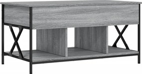 vidaXL Konferenční stolek 100 x 55 x 50 cm kompozit a kov [845339] Barva: kouřový dub