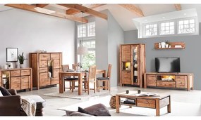 Massive home | Dřevěná knihovna BANDUNG masiv sheesham 120/180/40 cm- VÝPRODEJ