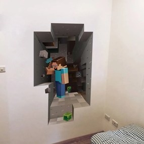 Živá Zeď Samolepka na zeď Minecraft Velikost: 79 x 44 cm