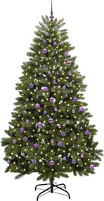 Umělý vánoční stromeček 240 cm 300 LED Teplá bílá PVC a ocel 3395709
