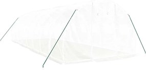 Skleník s ocelovým rámem bílý 24 m² 8 x 3 x 2 m 3188052