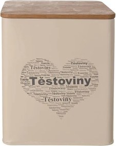 Plechová dóza SRDCE na těstoviny