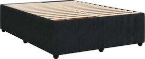 Box spring postel s matrací černá 140x200 cm samet 3287772