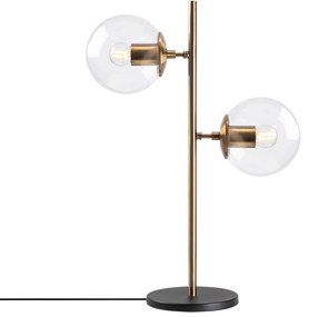 OPVIQ Stolní lampa FAZLI zlatá čiré sklo