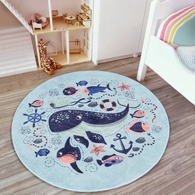 Modrý dětský koberec ø 120 cm Comfort – Mila Home