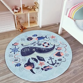 Modrý dětský koberec ø 80 cm Comfort – Mila Home