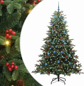Umělý vánoční stromeček Zelená 210 cm PVC, kov a plast 3395566